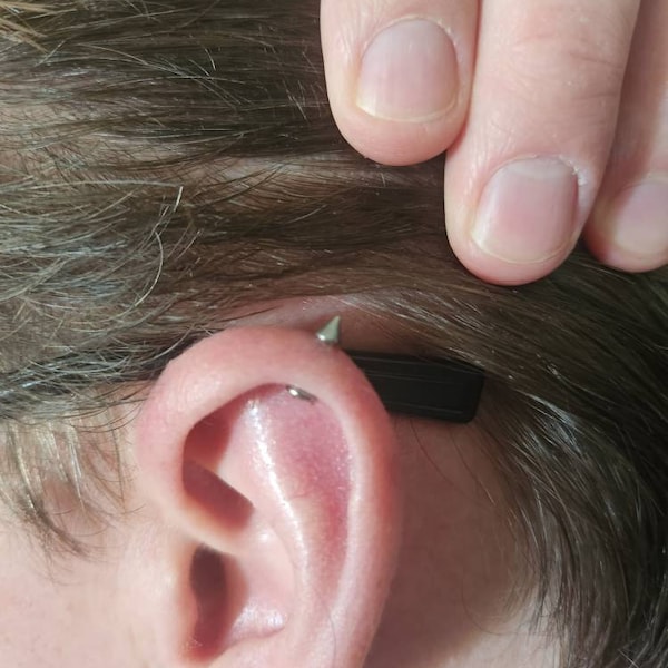 16G Titanium Leaf Gold Internally Threaded Flat Back Stud, Conch ...