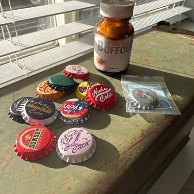 Fallout 4 Inspired Unofficial Weathered Buffout Glass Bottle Container ...