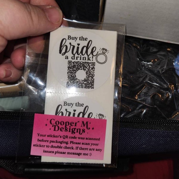 Buy the Bride a Drink Sticker, Bachelorette Party Favor, Venmo QR Code ...
