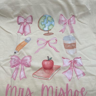 Pencil Bow PNG Bundle Coquette Teacher Png Doodle Back to School Pencil ...