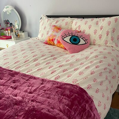 Hot Pink Pineapple Bedding Sets - Etsy