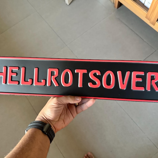 Custom Believe Red Signboard Wall Hangings Street License Plate Car ...