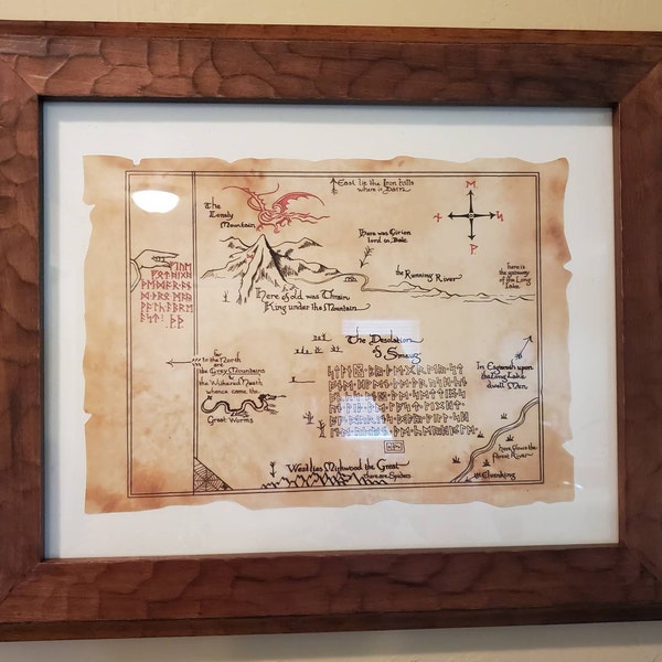 Thrór's Map, the Hobbit Inspired, Thorin's Map - Etsy