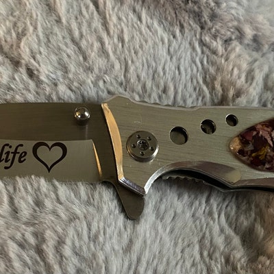 Funeral Flower Knife, Memorial Knife, Knife Made With Flower Petals ...