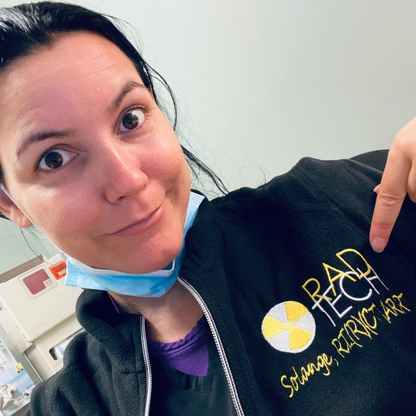 Rad Tech X-ray Fleece Jacket, Radiology Technologist, X-ray Tech ...