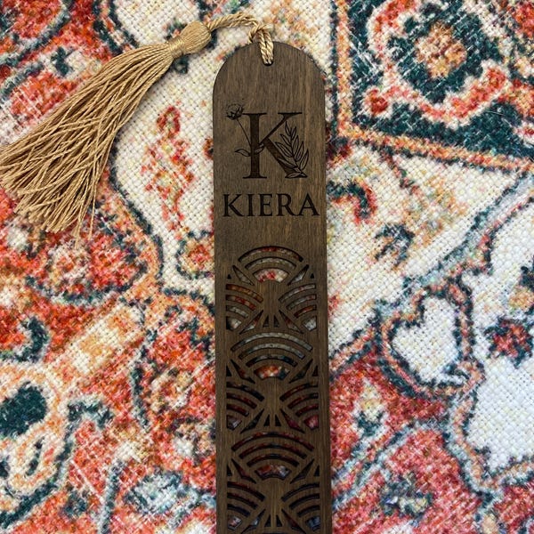 Custom Wood Bookmarks With Tassel, Personalized Wooden Bookmark, Unique ...