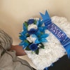 LGBT PRIDE FLAG Rainbow Funeral Memorial Tribute Artificial Flowers ...
