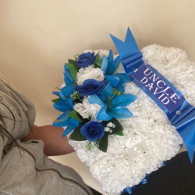 LGBT PRIDE FLAG Rainbow Funeral Memorial Tribute Artificial Flowers ...