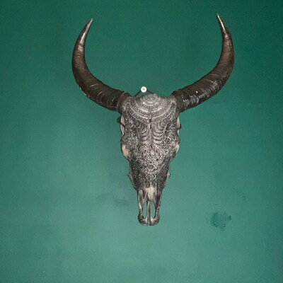 Carve Ram Skull Carving Mandala - Etsy