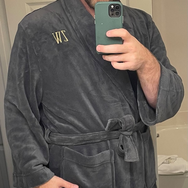 Personalized Men's Holiday Gift Robe, Custom Gift for Him, Monogrammed ...
