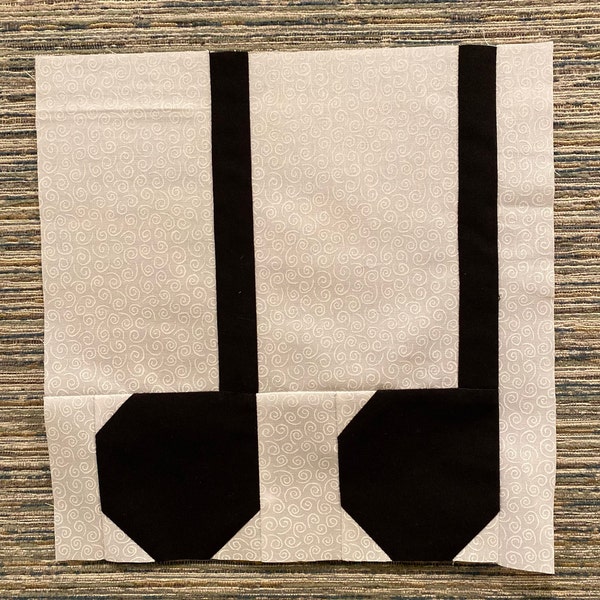 Music Note Quilt Block Pdf Pattern - Etsy