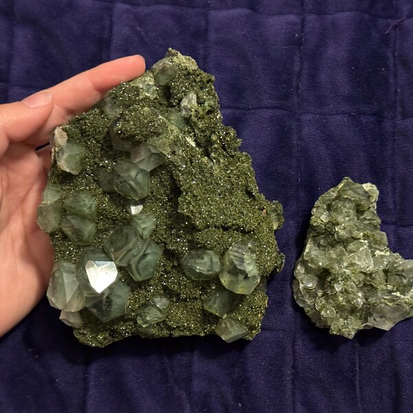 Extraordinary Rough Crystal Geode Spicemen, Big Horn Shape Polished ...