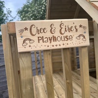 Personalised Bedroom Wooden Door Sign Plaque, Wendy House, Kids ...