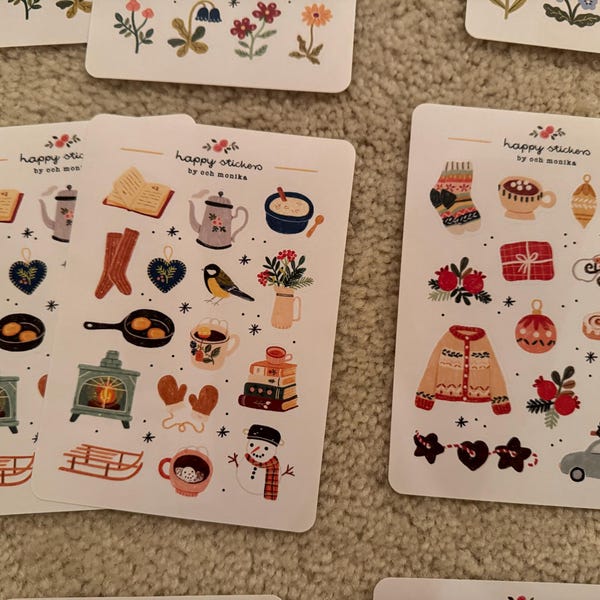 3 Matte Sticker Sheets, Sticker Pack, Sticker Bundle, Cute Stickers ...