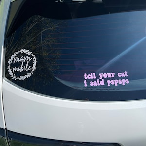 Cool Moms Club Car Decal/ Permanent Vinyl Decal/ Cool Mom Sticker/ Mom ...