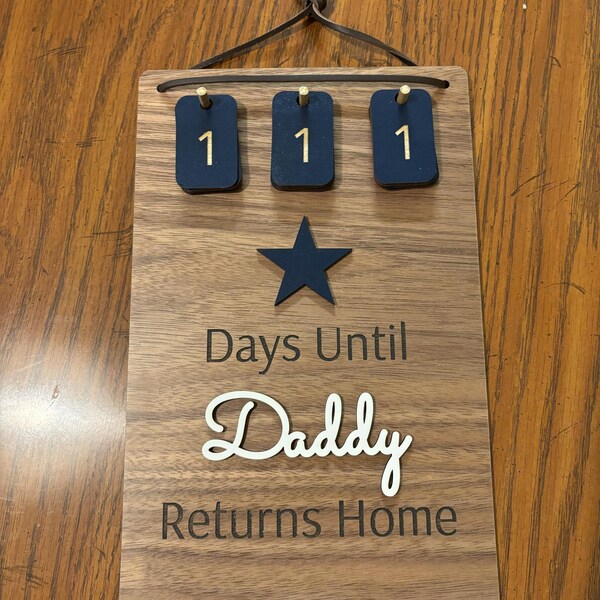 Deployment Countdown Calendar Military Homecoming Gift Wooden Military ...