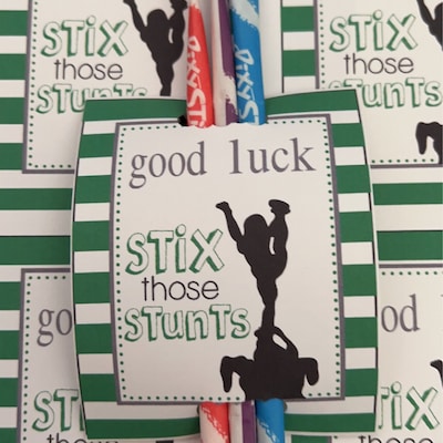 Cheerleading Good Luck Favor Tags, Cheer Gifts PDF File Instant ...