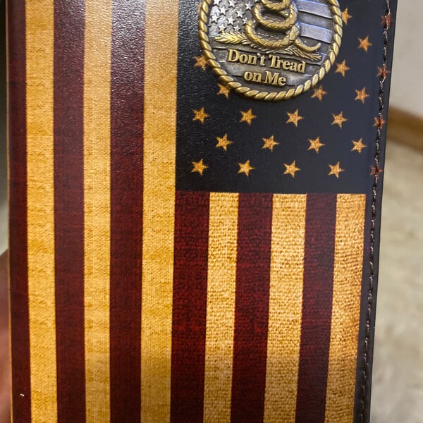 Nocona Classic American Flag Long Wallet Military Mason Fireman Police ...