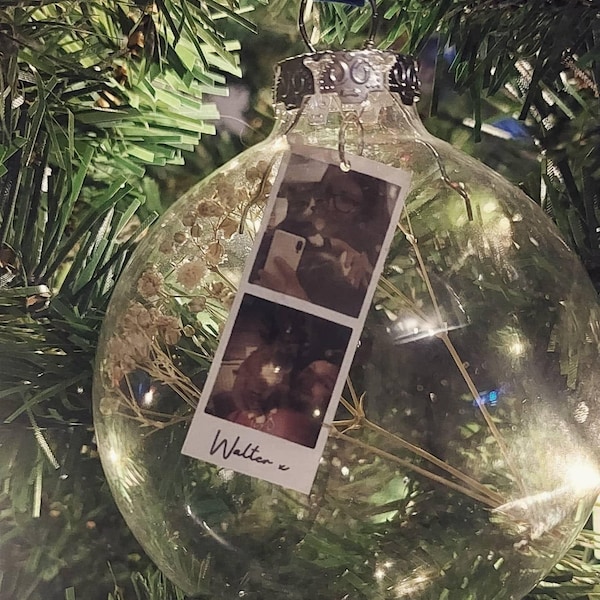 Birthday Gift, Personalised Glass Bauble, Best Friend Photo Gift With ...