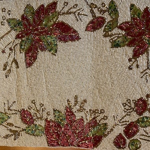 Easter Bunny and Easter Egg Beaded Table Runner, Multicolour 13x36inch ...