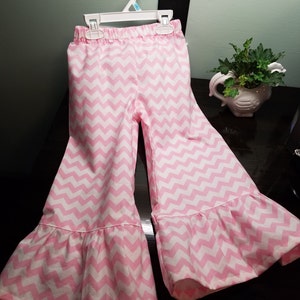 Girls Pants Pattern, Pdf Pattern, Wide Leg Ruffle Bottom Pants Sizes 9m ...