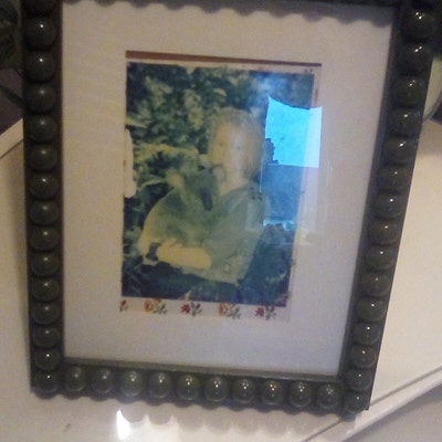 Wooden Bobbin Bobble Frame With Ditsy Floral Material and Print, Gift ...