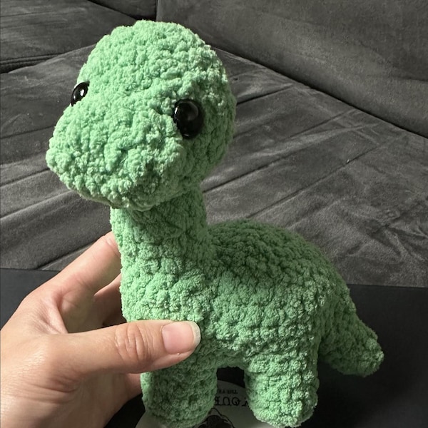 Mini Brontosaurus Crochet Pattern – Low Sew Dinosaur Amigurumi PDF by ...