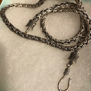 4mm Wheat Style Handmade Solid 925 Sterling Silver Chain | Etsy