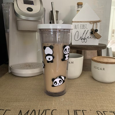 Panda Full Wrap Svg, Panda Bamboo Svg, Rolling Panda SVG, 24oz Venti ...