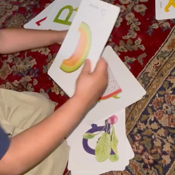 Veggie/fruit ALPHABET Card Set - Etsy