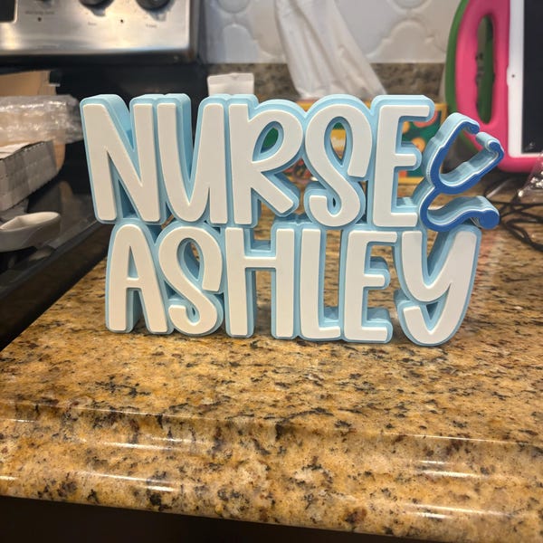 Personalized Desk Name Plate, Nurse Name Sign, RN Name Plate, Medical ...
