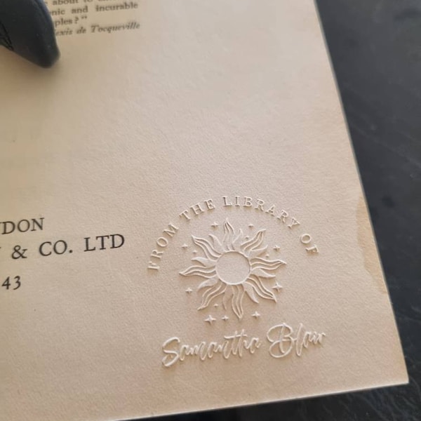 Embossing Stamp, Book Embosser, Ex Libris Book Embosser, Bookish Gifts ...