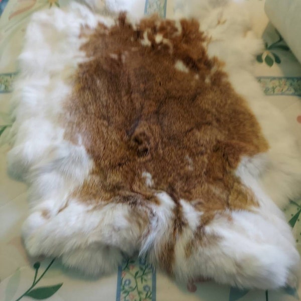 Lot of 4 Assorted Rabbit Hides- as Shown- Natural Rabbit Fur- No ...