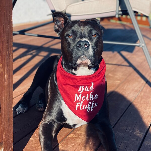 Bad Motha Fluffa - Dog Bandana - Etsy