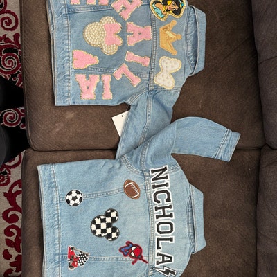 Personalized Girls Denim Jacket, Crystal Jacket, Name Jacket, Custom ...