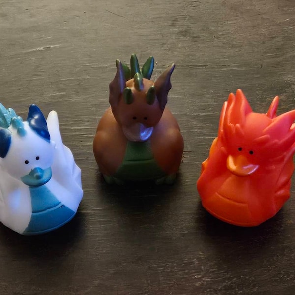 Dragon Rubber Duckies Individual or Set of 3 - Etsy