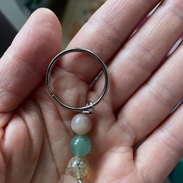 Keyring Crystal Keyring Gemstone Keyring Crystal Gift Support Stones Gift Small Crystal Gift ...