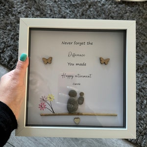 Retirement Gift, Good Luck Present, Pebble Art Picture Framed Poem ...