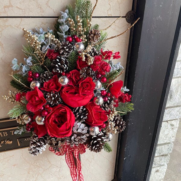 Mausoleum Floral Design, Crypt Niche Holder Arrangement, Grave Side ...