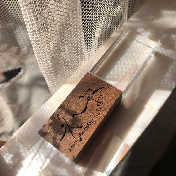Wood Glass USB 3.0 Engraved Usb Stick Glass Wedding USB Stick 3.0 - Etsy