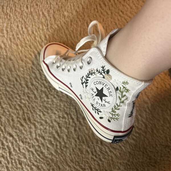 Unique Gifts/converse Embroidery/embroidered Design/gift for Her/for ...