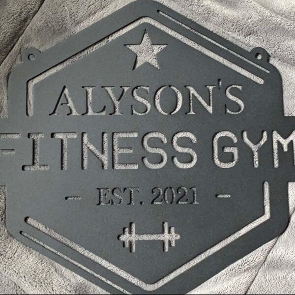 Custom Fitness Center Sign, Personalized Gym Sign - Etsy