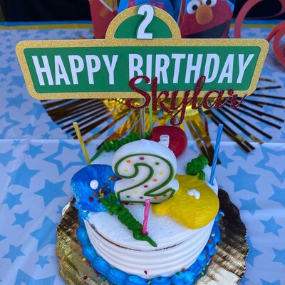 Happy Birthday Street Sign Personalized Happy Birthday Cake - Etsy