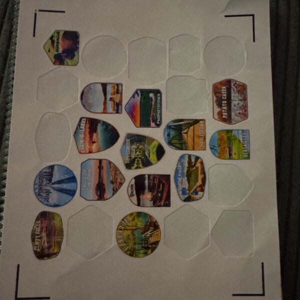 State Parks Mini Sticker Sheet, Water Resistant Vinyl Checklist ...