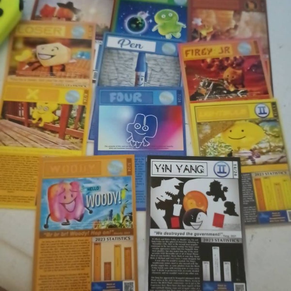 BFDI and Inanimate Insanity Plush Trading Cards 2023 Experience 2024 ...