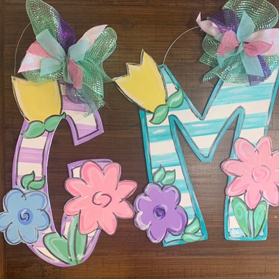 Spring Letter C Door Hanger Downloadable File Printable Template - Etsy