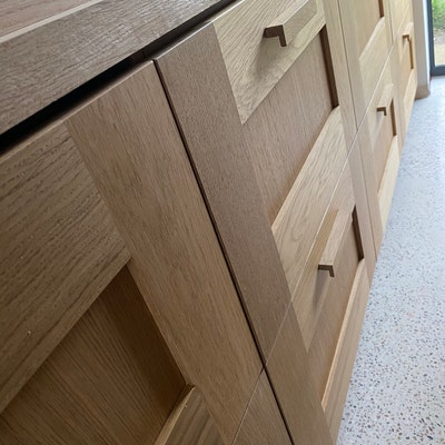 Long Oak Handle Cabinet Handle up Cycled Furniture Handle Kitchen ...