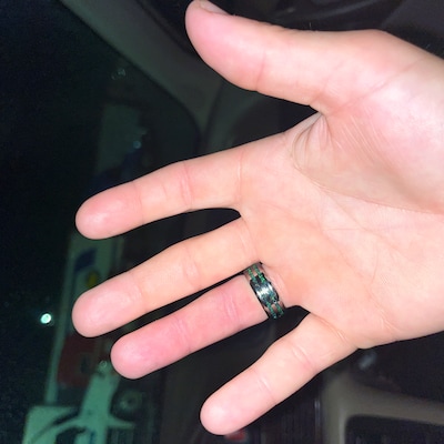 Blood Red Couples Rings His and Her Rings Polished Tungsten Rings ...