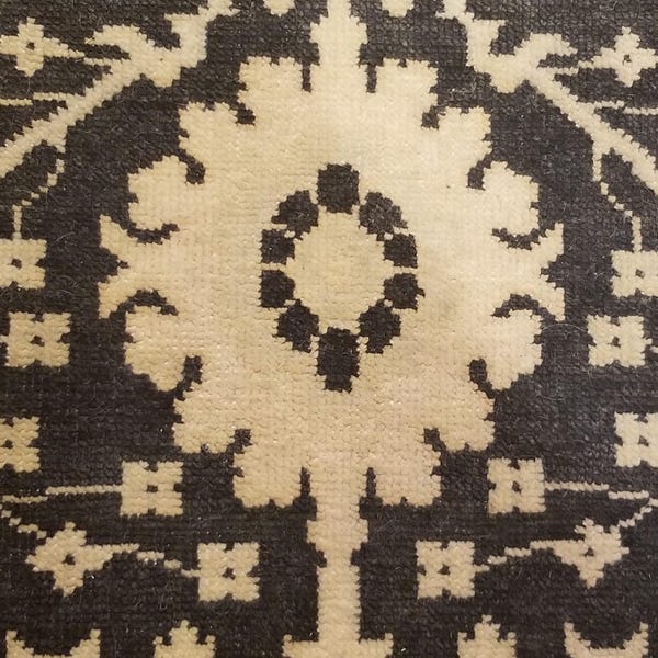 Esme Hand-knotted Oushak Rug | Persian Large Custom Rug| Black & Brown ...
