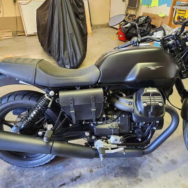 Triumph Bonneville Scrambler Leather Tank Belt Cafe Racer and Scrambler ...